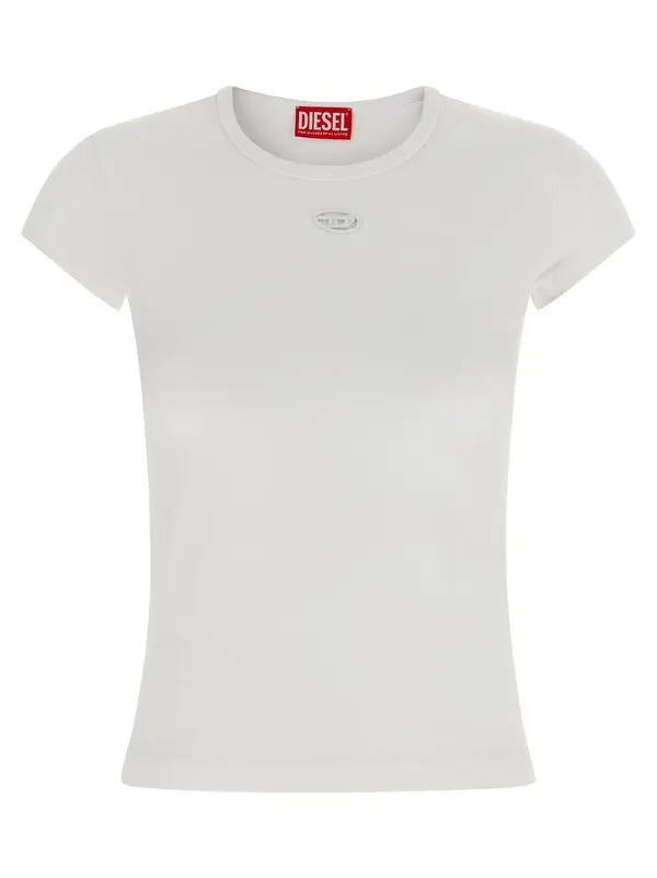 DIESEL® T-angie-od Stretch Cotton Jersey T-shirt - White