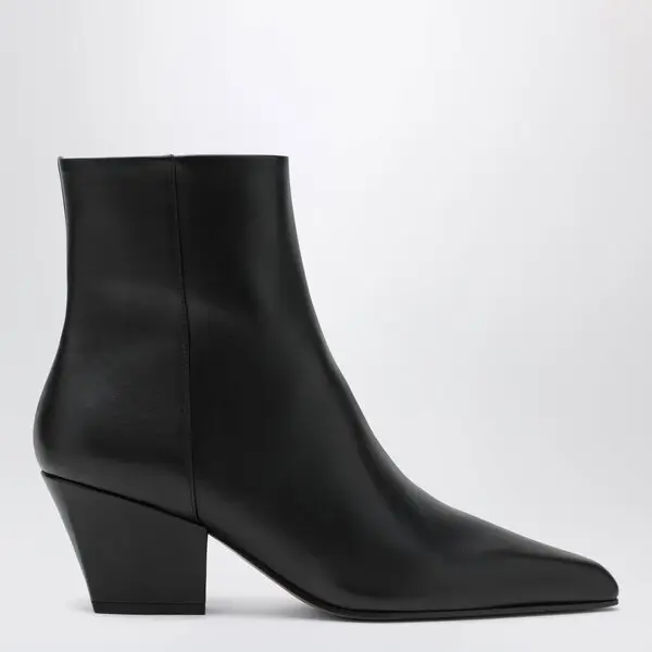 Paris Texas Jane Ankle Boots In Calfskin Leather - Black
