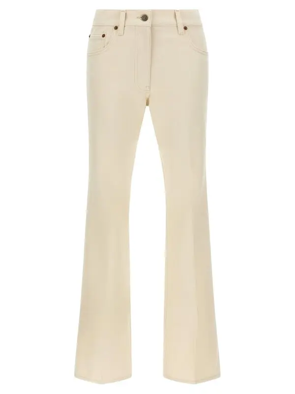 Valentino Garavani Vgold Denim Jeans - Cream
