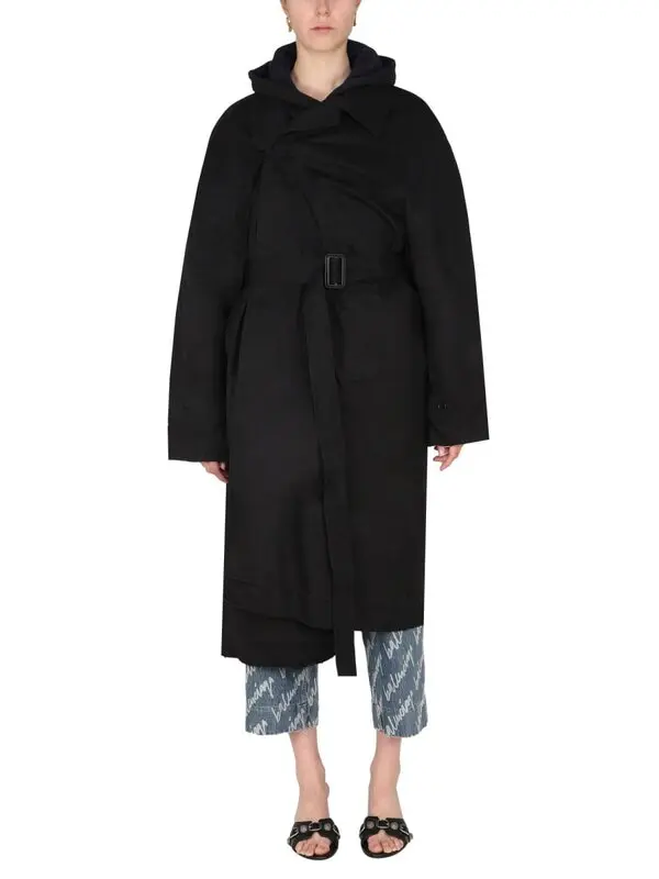 Balenciaga Oversize Carcoat - Black