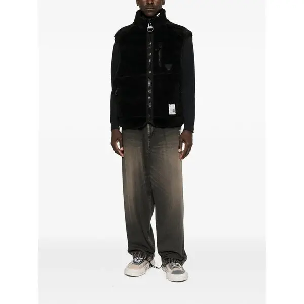 Mihara Yasuhiro Faux-shearling Vest - Black