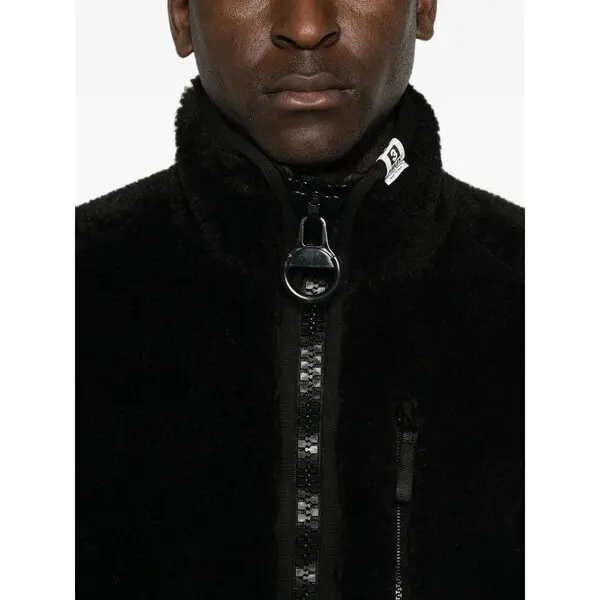 Mihara Yasuhiro Fleece Textured Zip Up Jacket - Black