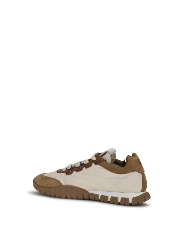 Miu Miu Fabric And Suede Sneakers - Cream