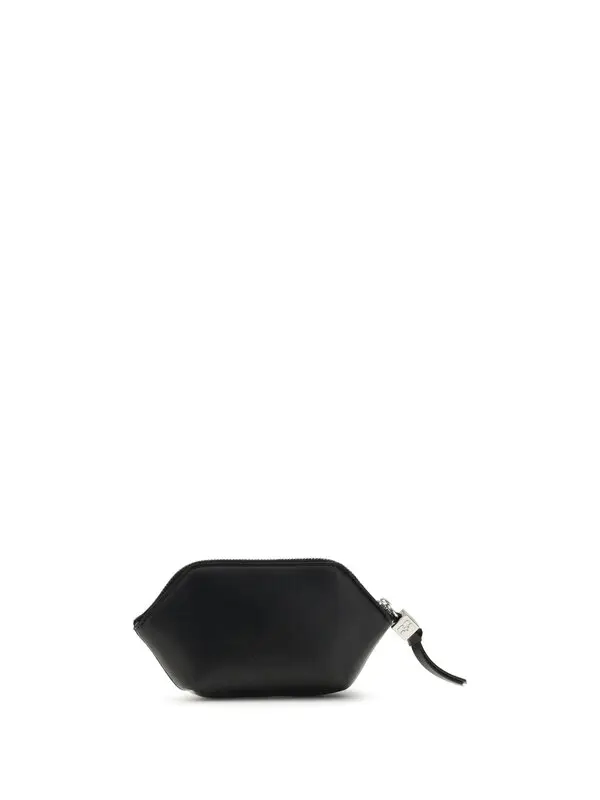 GANNI Bou Coin Purse With Poodle - Black