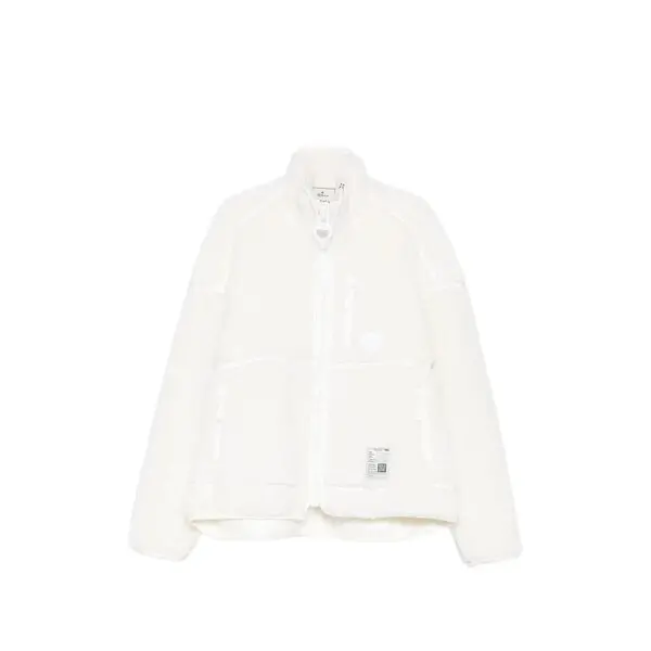 Mihara Yasuhiro High Neck Fleece Jacket - White
