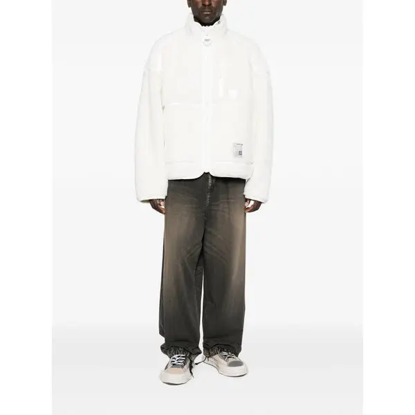 Mihara Yasuhiro High Neck Fleece Jacket - White