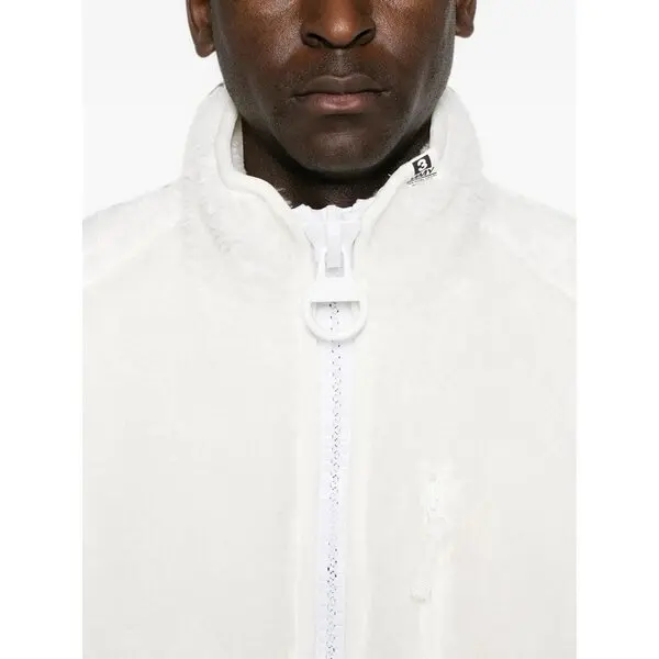 Mihara Yasuhiro High Neck Fleece Jacket - White