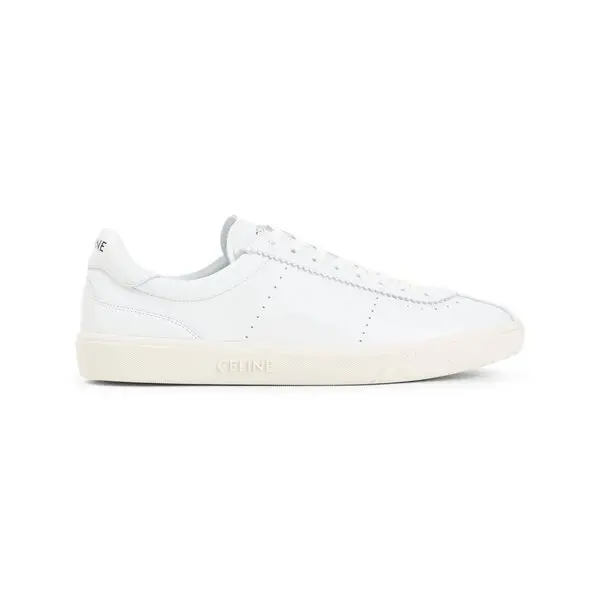 Celine Low Lace-up Sneakers With Triomphe - White