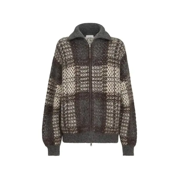 Brunello Cucinelli Grey Jackets Oversized Jackets - Gray