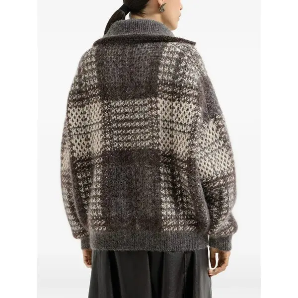 Brunello Cucinelli Oversized Zip Up Jacket - Gray