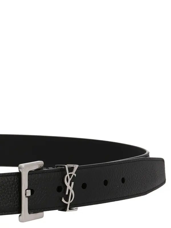 Saint Laurent Monogram' Belt - Black