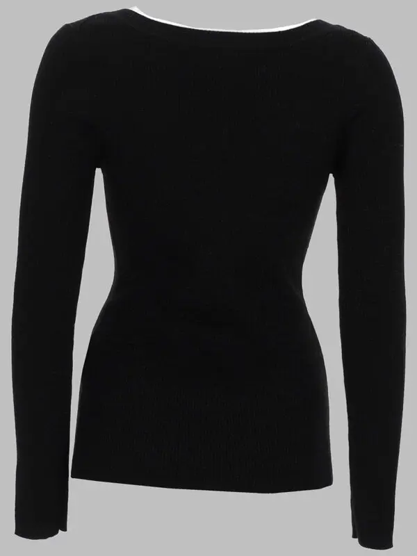 P.a.r.o.s.h Wool Blend Long Sleeve V-neck Sweater