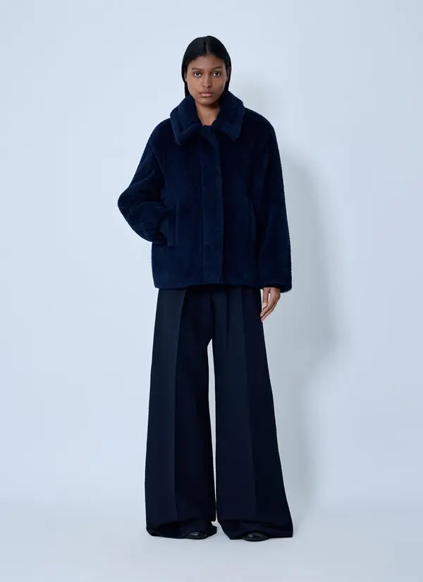 Max Mara Wool-and-silk-blend Coat - Blue