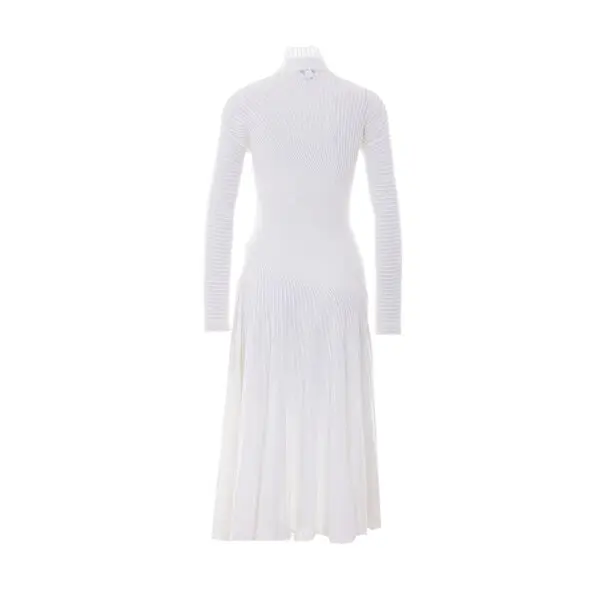 Alaïa Ribbed Turtleneck Midi Dress