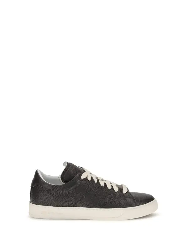 Kiton Leather Sneakers - Black
