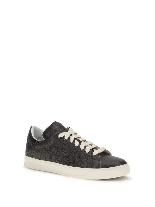 Kiton Leather Sneakers - Black