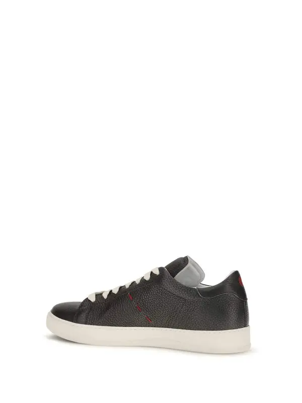 Kiton Leather Sneakers - Black