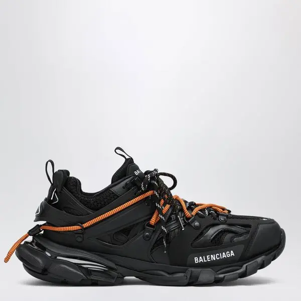 Balenciaga Orange Track Sneakers - Black