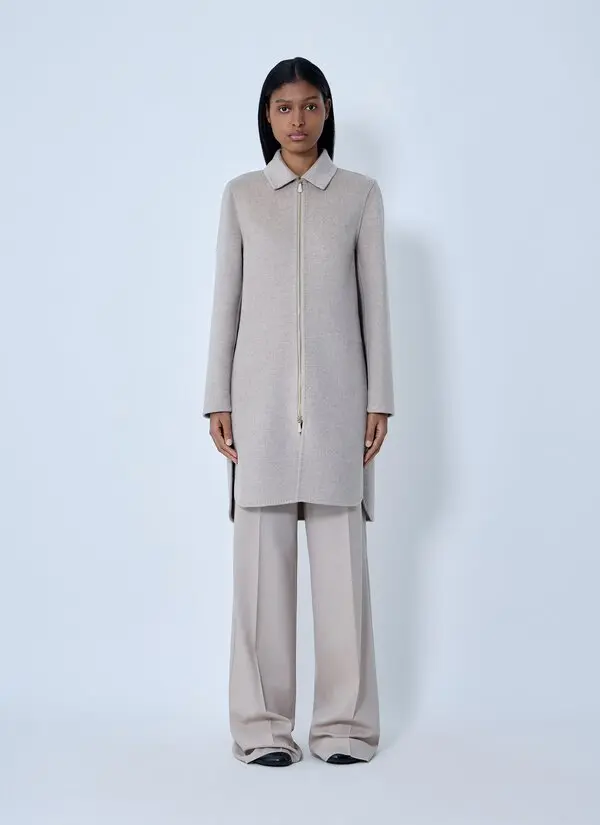 Max Mara Longline Cashmere Coat - Cream