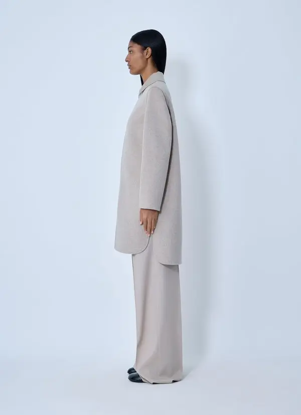 Max Mara Longline Cashmere Coat - Cream