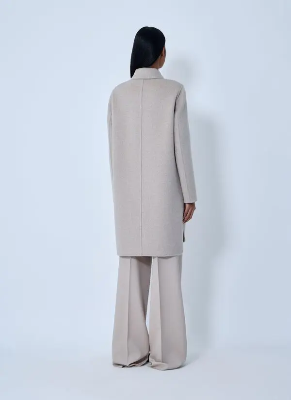 Max Mara Longline Cashmere Coat - Cream