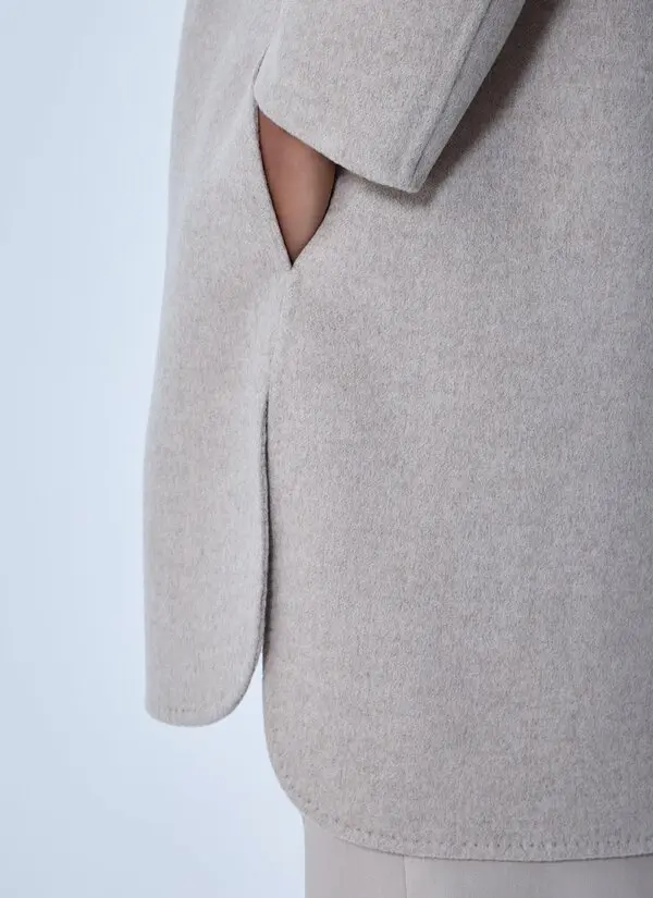 Max Mara Longline Cashmere Coat - Cream