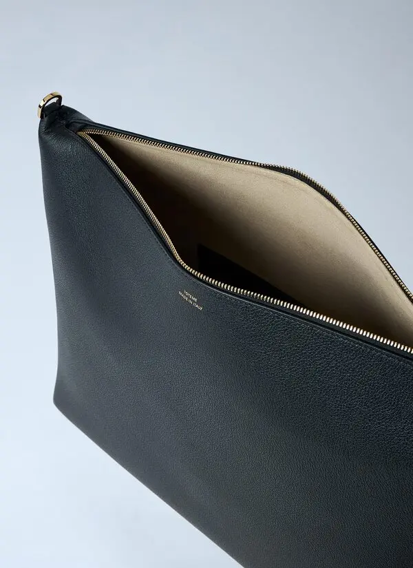 TOTEME Medium Bevel Grained Leather Shoulder Bag