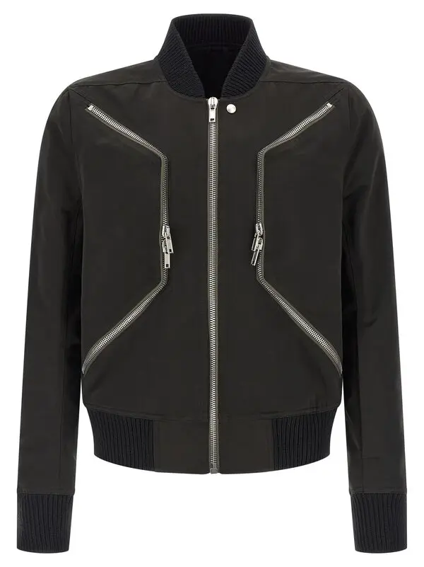 Rick Owens Heizer Flight' Bomber Jacket - Black