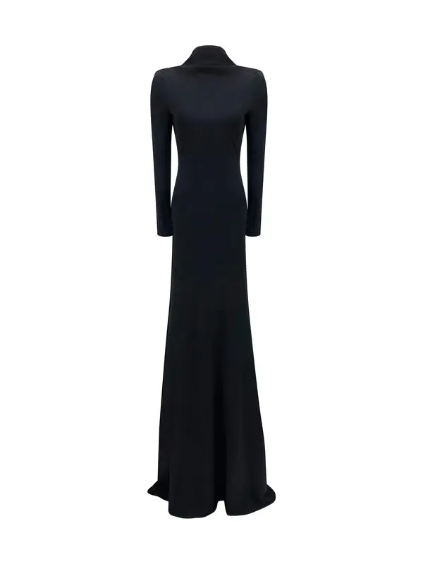TOM FORD Long Evening Dress With Long Sleeves - Black