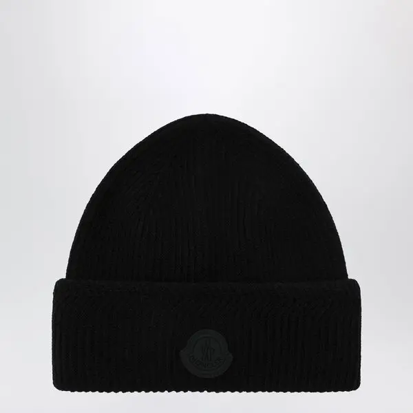 Moncler Wool And Cashmere Beanie - Black