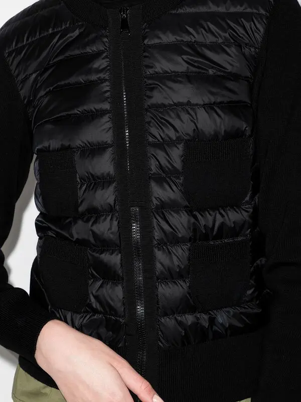 Moncler Wool And Nylon Padded Cardigan