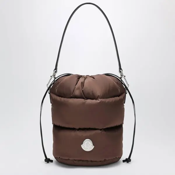Moncler Caradoc Bucket Bag In Burgundy - Red