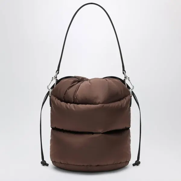 Moncler Caradoc Bucket Bag In Burgundy - Red