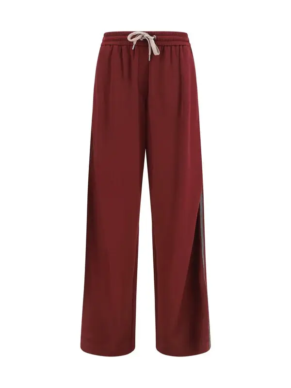 Brunello Cucinelli Cotton And Silk Track Pants - Multicolor