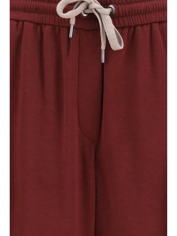 Brunello Cucinelli Cotton And Silk Track Pants