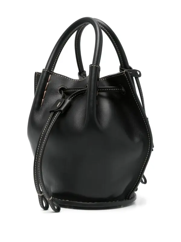 TOD'S Logo-charm Leather Mini Bucket Bag