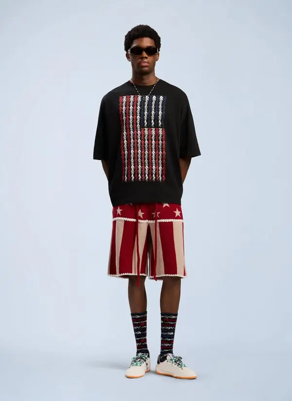 Palm Angels Flames Flag Loose T-shirt