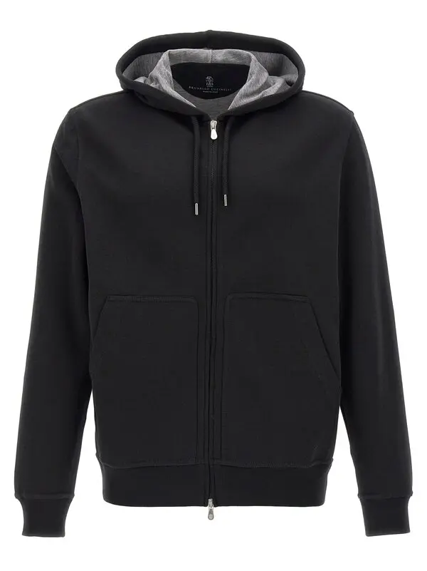 Brunello Cucinelli Zip Hoodie - Black
