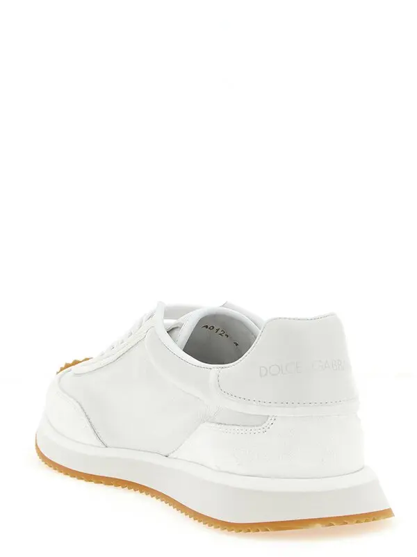 Dolce & Gabbana Dg Cushion Leather Sneakers - White