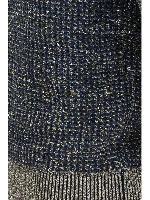 Balmain Short-sleeve Sequined Sweater With Buttons