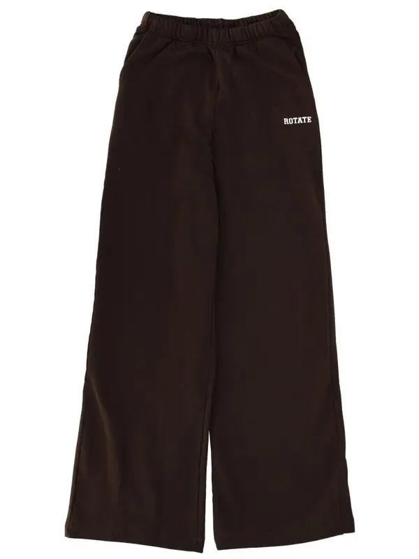 ROTATE BY BIRGER CHRISTENSEN Logo Wide Leg Trousers - Brown
