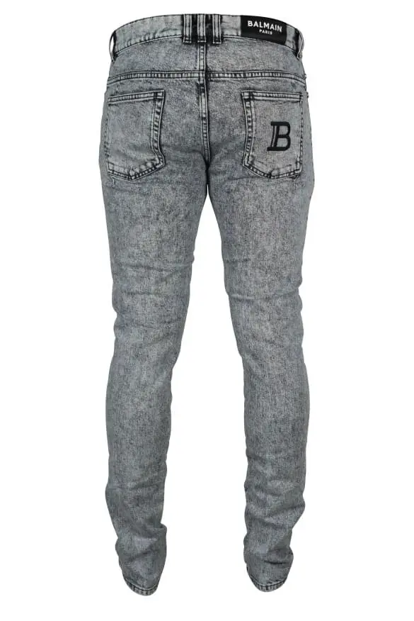 Balmain Acid Wash Denim Jeans