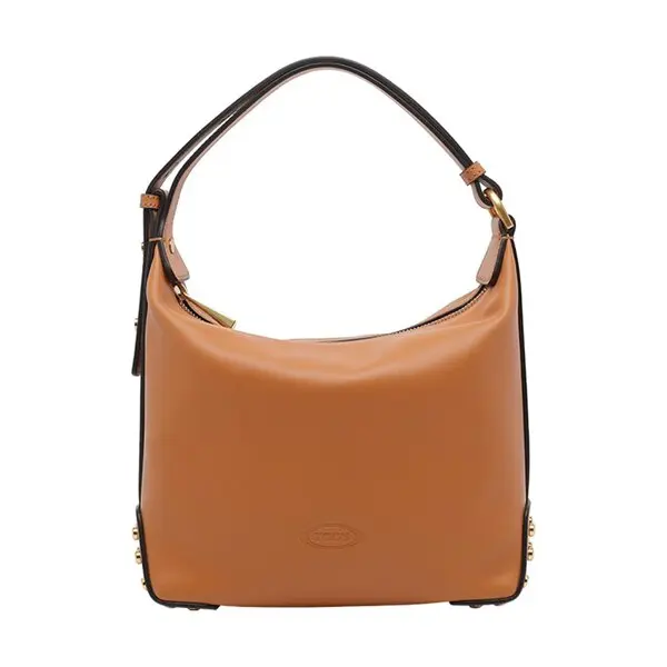TOD'S Mini Leather Metal Dots Bag - Brown