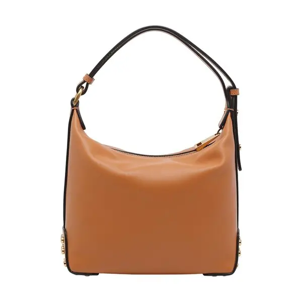 TOD'S Mini Leather Metal Dots Bag - Brown