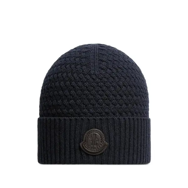Moncler Cable Knit Beanie - Blue