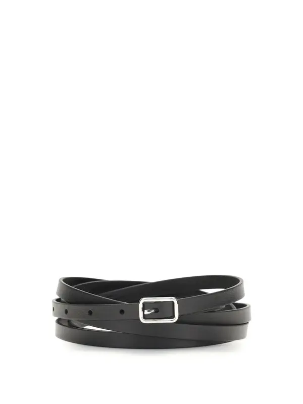 Givenchy Grained Calfskin Double Belt - Black