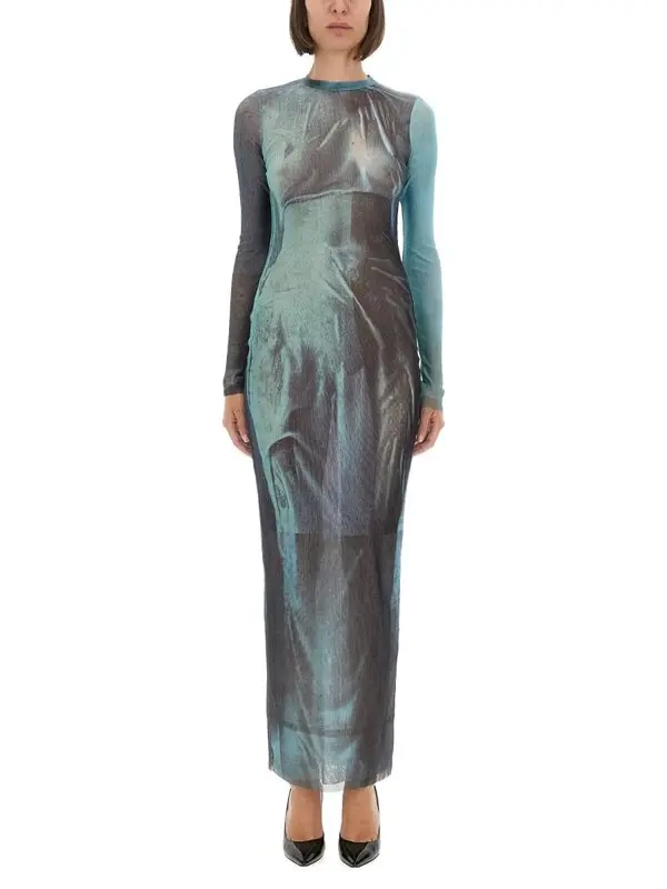 JEAN PAUL GAULTIER Water Mesh Long Dress - Multicolor
