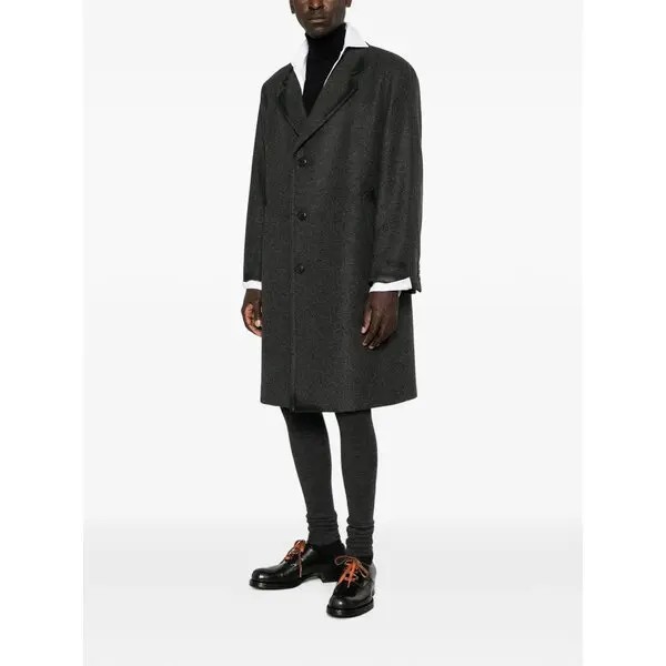 Prada Grey Coats Single Breasted Coats