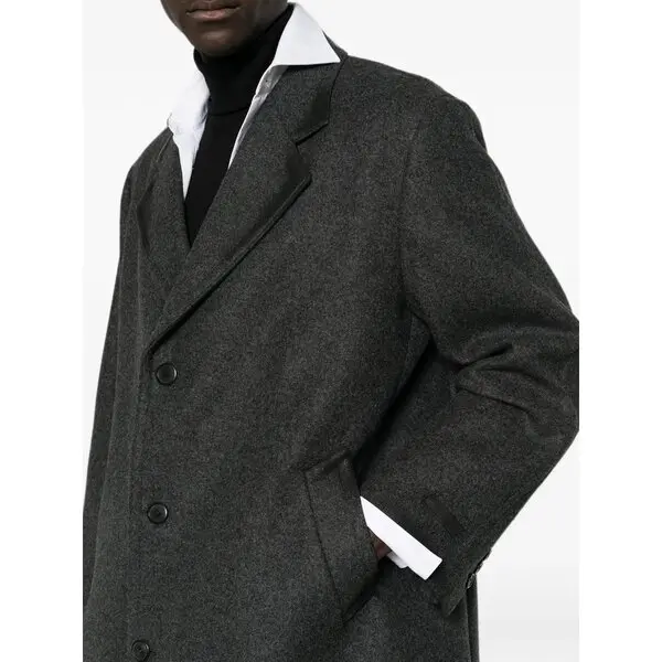 Prada Grey Coats Single Breasted Coats
