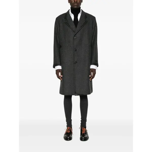 Prada Grey Coats Single Breasted Coats
